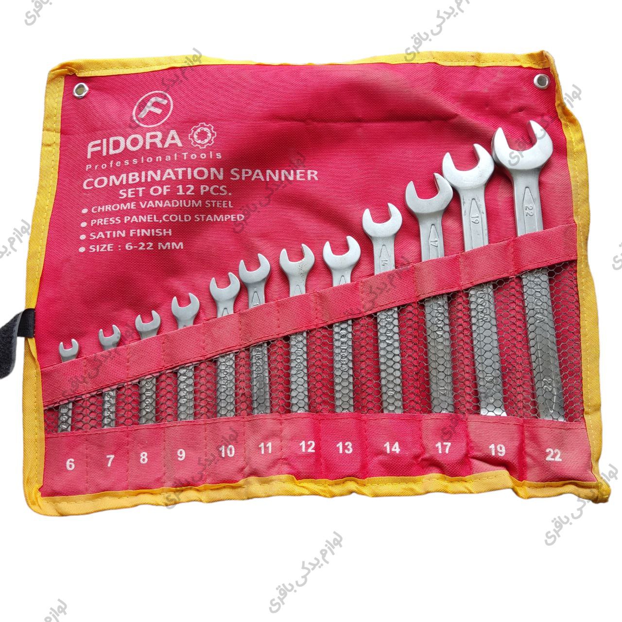 مجموعه 12 عددی آچار یکسر رینگی از برند FIDORA - لوازم یدکی باقری